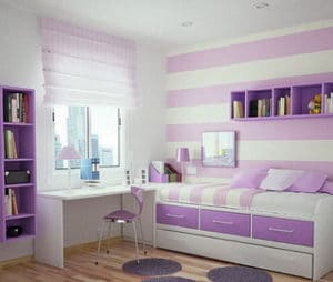Disfruta del hermoso efecto de las habitaciones color lila