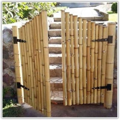 3 estilos de puertas de bambu rusticas creativas