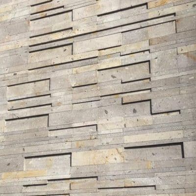 Distinguidas fachadas con cantera blanca a 4 estilos