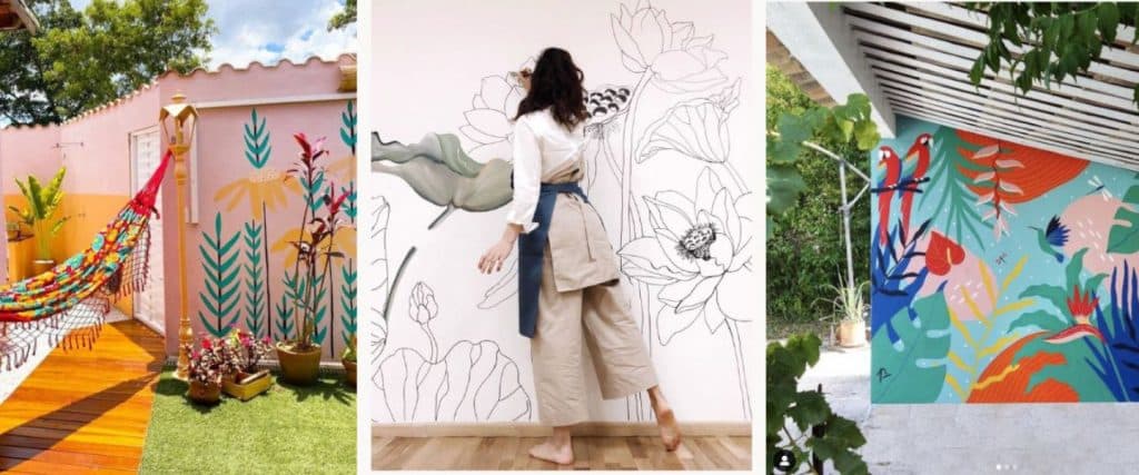 Ideas para un mural para patio exterior primavera 2023