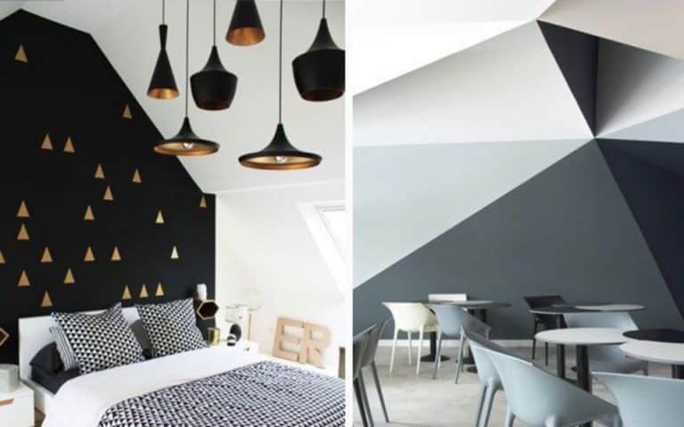 Como crear paredes pintadas en triángulos en 6 pasos