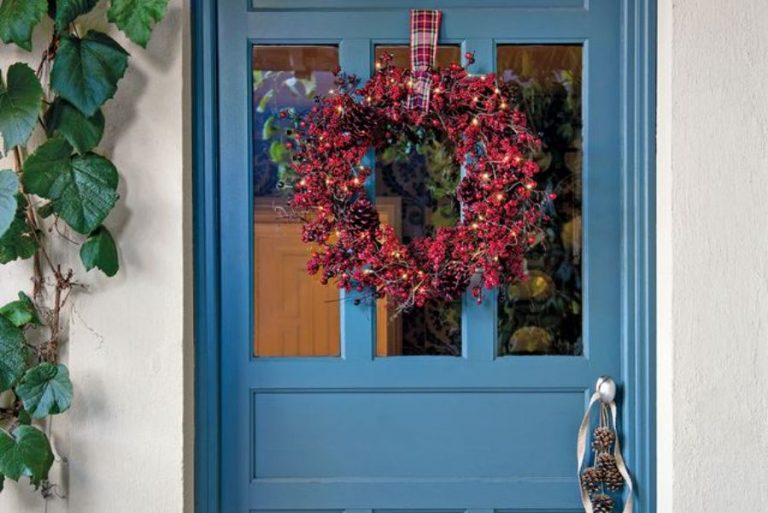 Creativa decoración puertas de navidad 2 modalidades